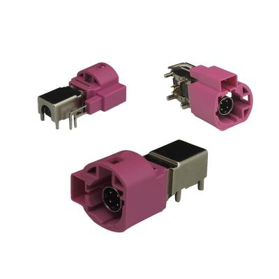 Cina 4+2Pin FAKRA HSD LVDS connettore Claret Violett Color For PCB Car Video Radio in vendita
