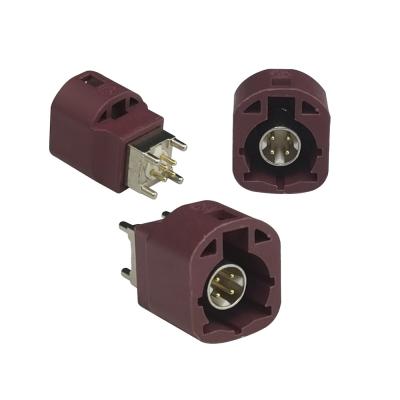 Китай FAKRA HSD LVDS соединитель 4Pin прямой тип PCB монтаж для транспортного средства GSM сигнала продается