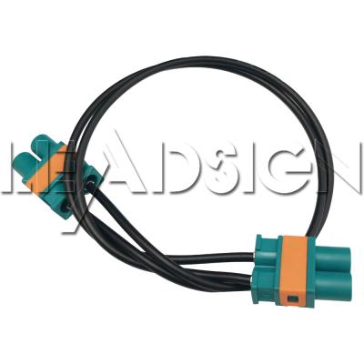 China FAKRA Extension Cable Dual-FAKRA Straight Connector Z Code Connector Cable for sale