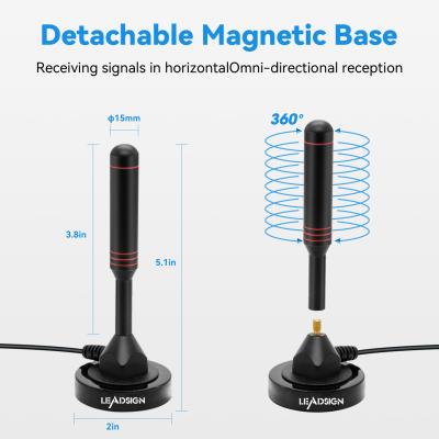 Cina Leadsign Digital Indoor Outdoor TV Antenna with Magnetic Base and 16.5 feet Long Cable TV Aerial for 50 Mile Range in vendita