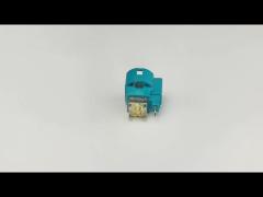 4+2Pin Z Code FAKRA HSD Connector Waterblue Color For PCB/Panel Mount