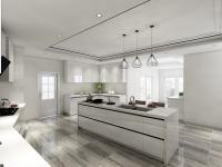 China Commercial MDF Modular Modern Kitchen Cabinet Modular Lacquer Finish for sale
