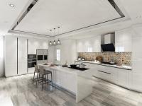 China Commercial MDF Modular Modern Kitchen Cabinet Modular Lacquer Finish for sale