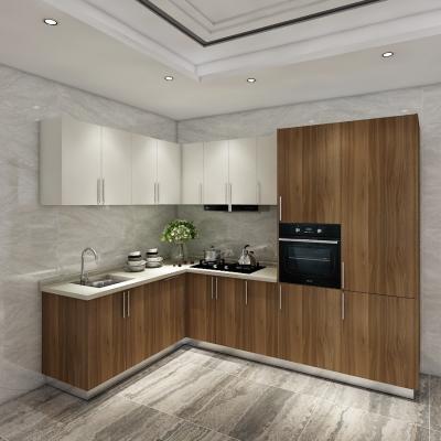 China Sintered Stone Plywood Kitchen Cabinets Frameless Natural Solid Wood for sale