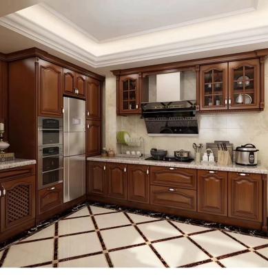 China Solid Wood 10x10 Kitchen Cabinets Assembled Scratch Resistant for sale