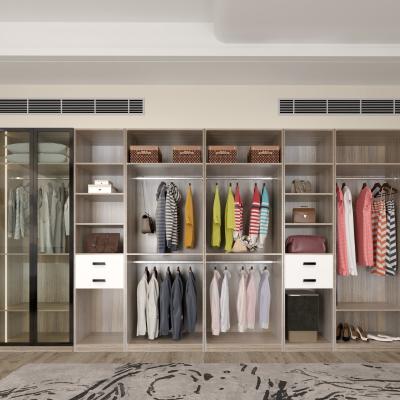 China Adjustable Small MDF Master Walk In Closet Wardrobe Cupboards Furniture for sale