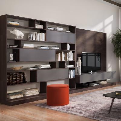 China Living Room Under TV Cabinet Walnut Media Console Stand Coffee Center for sale