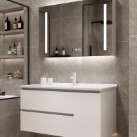 Quality Environment Friendly Painted Bathroom Vanity Unit 800mm Mirror lighted for sale