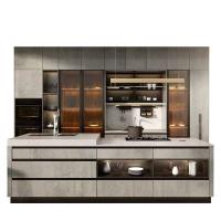 China Full Interior Luxury Powder Coating Lacquer Smart Automatic Kitchen Cabinet for sale