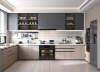 China Modern Kitchen Customized Laminate Cabinets MDF Assembled Kitchen Cabinets for sale