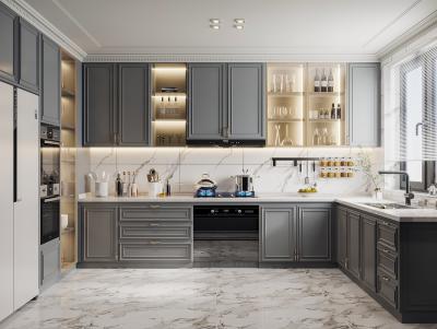China Fabricante moderno gabinete de cocina de madera diseños de carrocería a medida