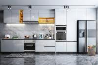 China Customized Modern Kitchen Cabinet / Solid Wood With MDF Door for sale