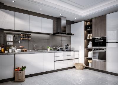 China Customized Modern Kitchen Cabinet / Solid Wood With MDF Door for sale
