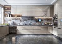 China Customized Modern Kitchen Cabinet / Solid Wood With MDF Door for sale