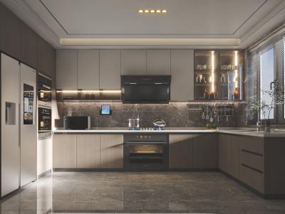 China High End Design Lacquered Finish Modern Modular Kitchen Cabinets for sale