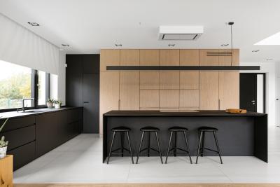 China Customized Design Modern Luxury Style Small Villa Modular Kitchen Cabinet for sale