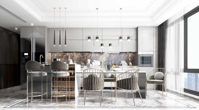 China High Gloss OEM Furniture Modular Lacquer Kitchen Cabinets With Marble for sale