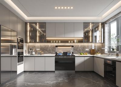 China Moderne PVC-deur keuken Keuken Volledig multiplex Pantry Kastenkast for sale