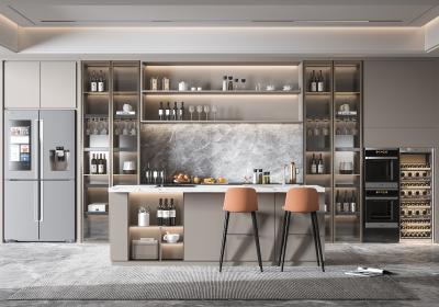 중국 맞춤형 크기 현대 단순 디자인 멜라민 모듈식 부엌 캐비닛 판매용