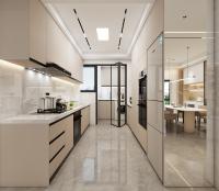 China Melamine Lacquer Kitchen Cabinets With Handle Design Customized Kitchen for sale