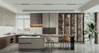 China High Gloss Solid Wooden Modular Lacquer Pantry Small Kitchen Cabinet Design for sale