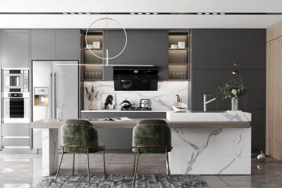 Kitchen Cabinet Modern Modular Built-In Wood Cupboard Complete Sets