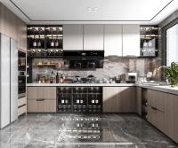 China Free Customization Modern Sintered Stone Island Table Modular Kitchen Cabinets for sale