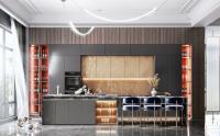 China Free Customization Modern Sintered Stone Island Table Modular Kitchen Cabinets for sale
