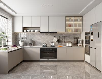 China Kitchen Cabinet Guangzhou Small Size Design With Custom Aluminium Door for sale