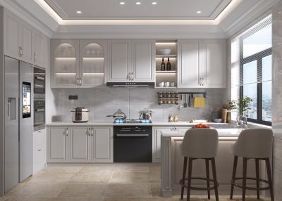 中国 ブラッシュド表面処理多機能シンクキッチンキャビネット 販売のため