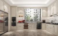 China Quick Assembly Modern Grey Kitchen Cabinets Custom Design With Island for sale