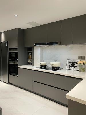 China L-Shaped Open Kitchen Flat Panel Cupboard with Benchtop Kitchen Cabinets for sale