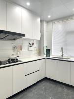 China L-Shaped Open Kitchen Flat Panel Cupboard with Benchtop Kitchen Cabinets for sale