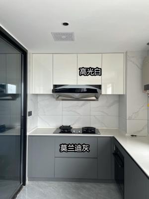 China Kitchen Pantry Cupboard Lacquer MDF Kitchen Cabinet With Drawer Slide for sale