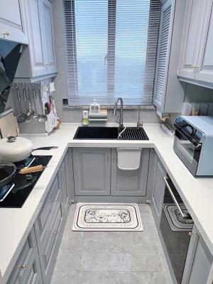 China L Shaped Kitchen Cabinet Simple Design With Open Shelves For Apartment for sale