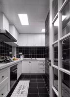 China Modern White Flat Panel MFC Melamine Customized Kitchen Cabinets for sale