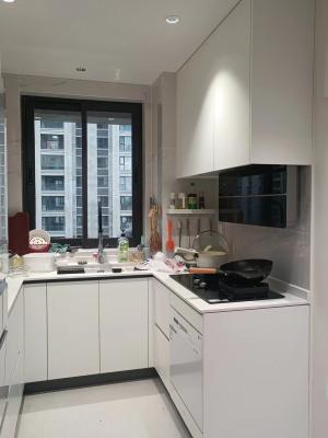 중국 3부리 트랙 선형식 목재 부엌 캐비닛 목재 옷장 판매용