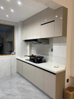 China Modern U-Shape Kitchen With Small Island Shaker Cabinets Custom Kitchen Cabinet for sale
