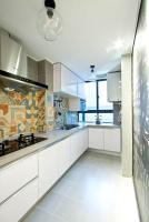 China Custom Shaker Melamine Kitchen Cabinets Modular Modern Design for sale