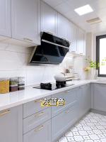 China Custom Shaker Melamine Kitchen Cabinets Modular Modern Design for sale