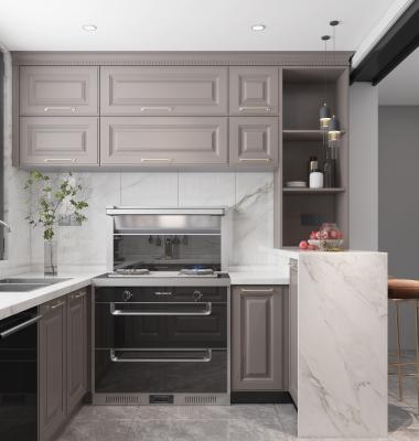 中国 カスタムキッチンキャビネット モダンモジュール式作り付け木製食器棚 ホーム用 販売のため