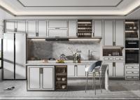 China Custom Modular Kitchen Cabinet with Quartz Countertop for sale