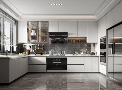 중국 현대 MDF 부엌 캐비닛 고 광택 라크 마무리 판매용