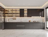 China Classical High Gloss Lacquer Kitchen Cabinet with Big Storage for sale