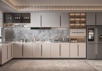 China Classical High Gloss Lacquer Kitchen Cabinet with Big Storage for sale