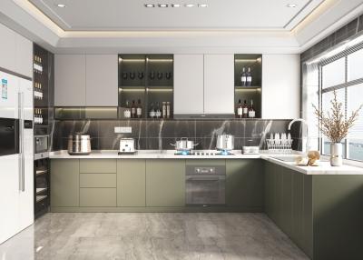 Modern Wood Kitchen Cabinets Set Ready-To-Assemble MDF Plywood