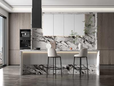 중국 맞춤형 현대 가구 하이글로스 주방 캐비닛 공장 세트 중국산 판매용