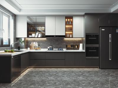 중국 미국식 프레임리스 주방 캐비닛 모던 스타일 맞춤형 플랫 팩 판매용