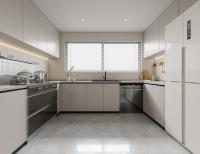 China Modern Modular Kitchen Cabinet Set  Melamine Board Eco-Friendly Multifunctional for sale