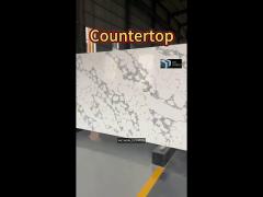 factory white artificial quartz stone countertop sheet slabs engineered